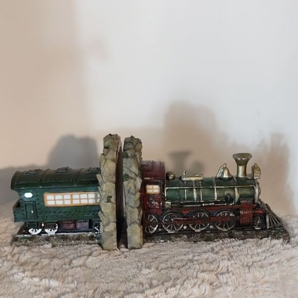 Office | Old West Steam Engine Train Bookends | Poshmark